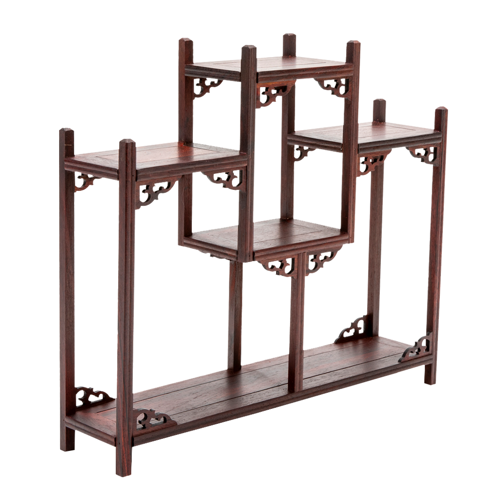 Symmetrical Ornate Rosewood Shelves - Japanese Style Shelf | J-Life – J ...