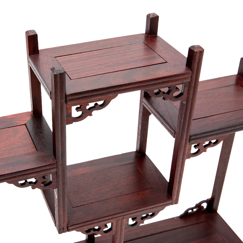 Symmetrical Ornate Rosewood Shelves - Japanese Style Shelf | J-Life – J ...