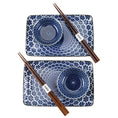 Sushi Set For Two: Indigo and White | Jlife – J-Life International