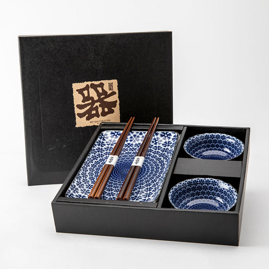 Sushi Set For Two: Indigo and White | Jlife – J-Life International