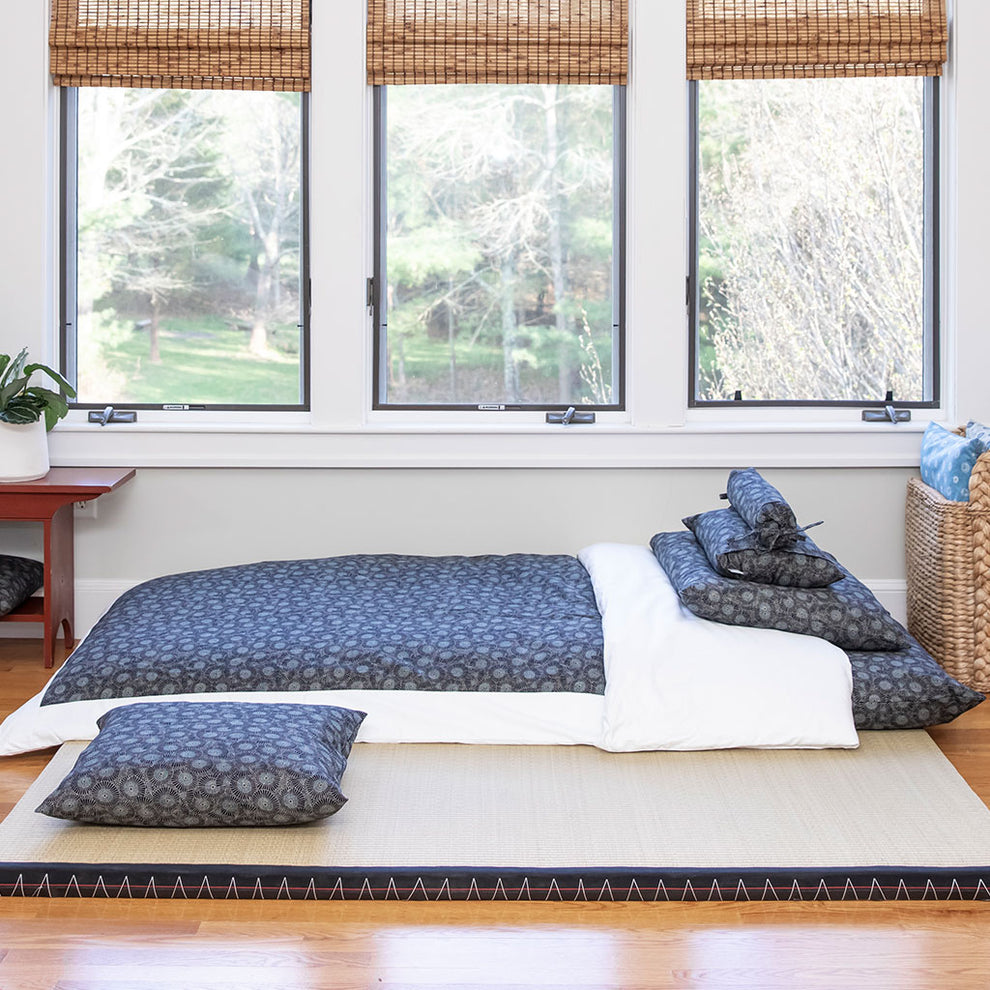 Higasa Navy Throw Pillow - 100% Cotton from Japan | J-Llife – J-Life ...