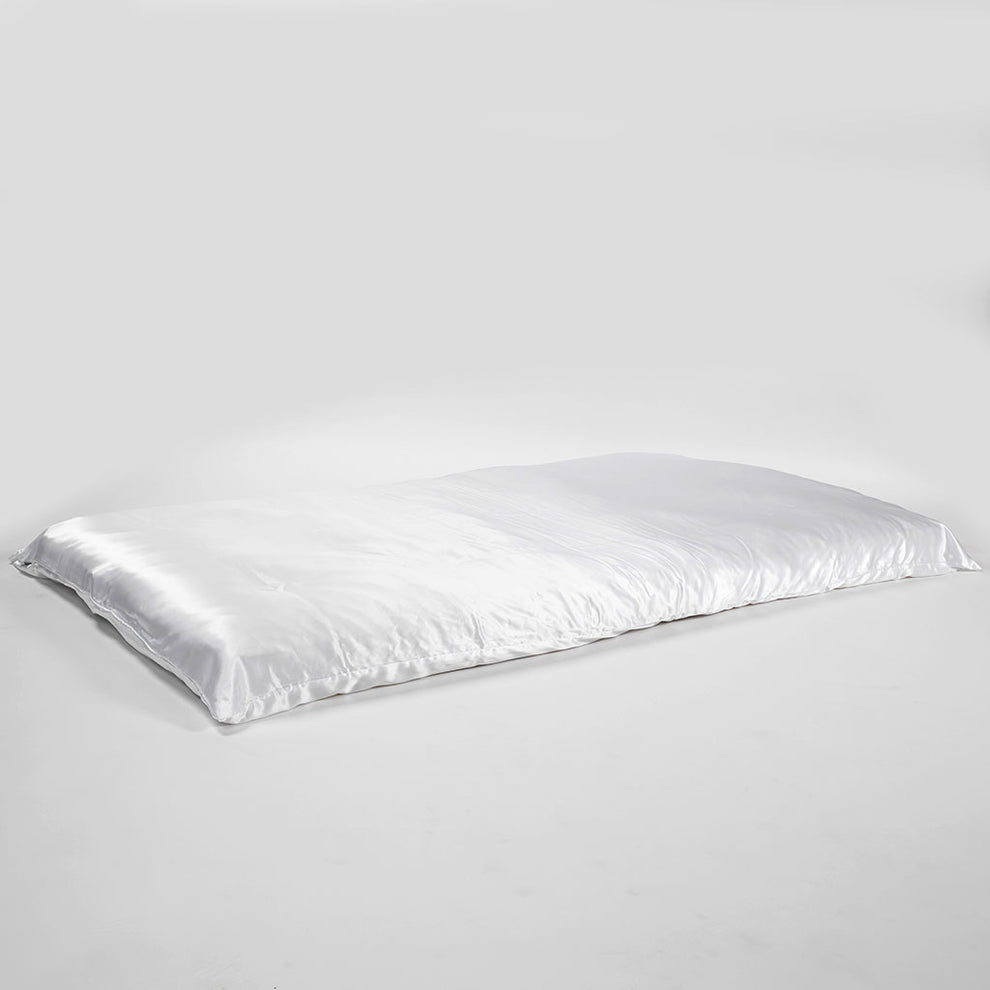 J-Life White Silk Shikibuton Cover - Japanese Bedding – J-Life ...