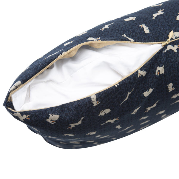 Usagi Navy Throw Pillow 100% Cotton from Japan | Jlife – J-Life ...