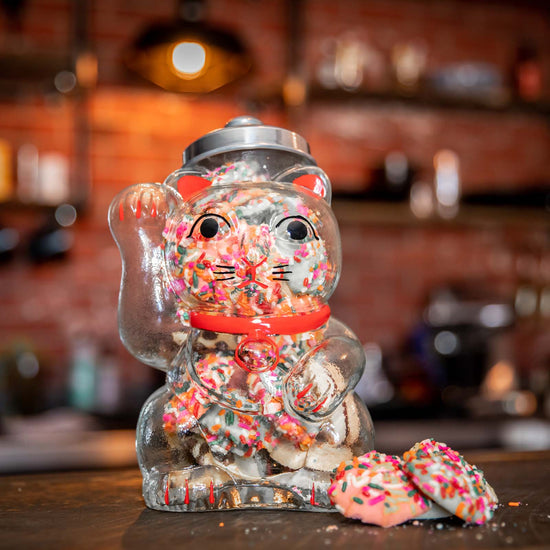 Traditional Glass Maneki Neko Jar - Made in Japan | Jlife – J-Life ...